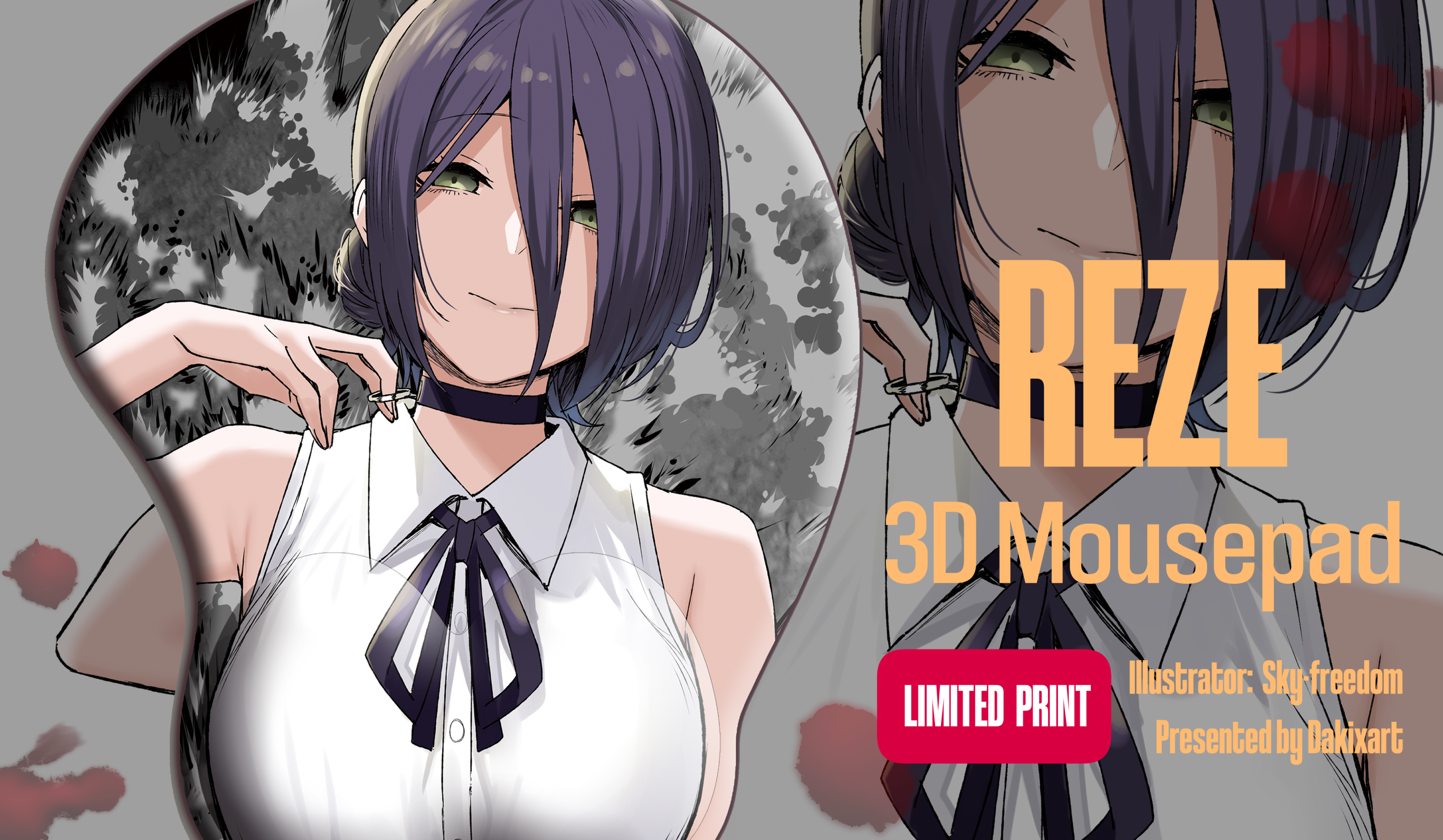 3D Reze Mousepad [Sky-freedom] – dakixart